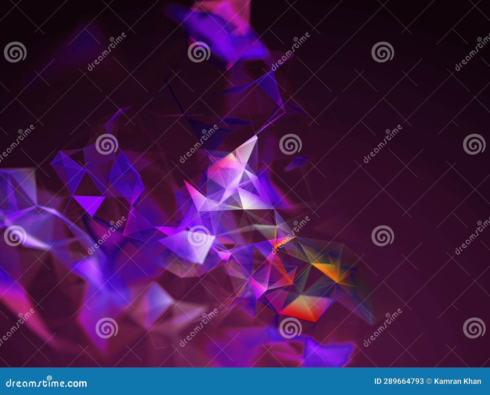 3d Abstracttechno Background with Low Poly Plexus Design Stock ...