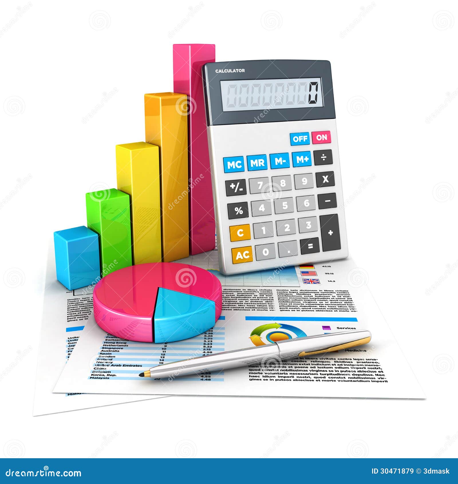 3d accounting concept stock illustration. Illustration of management ...