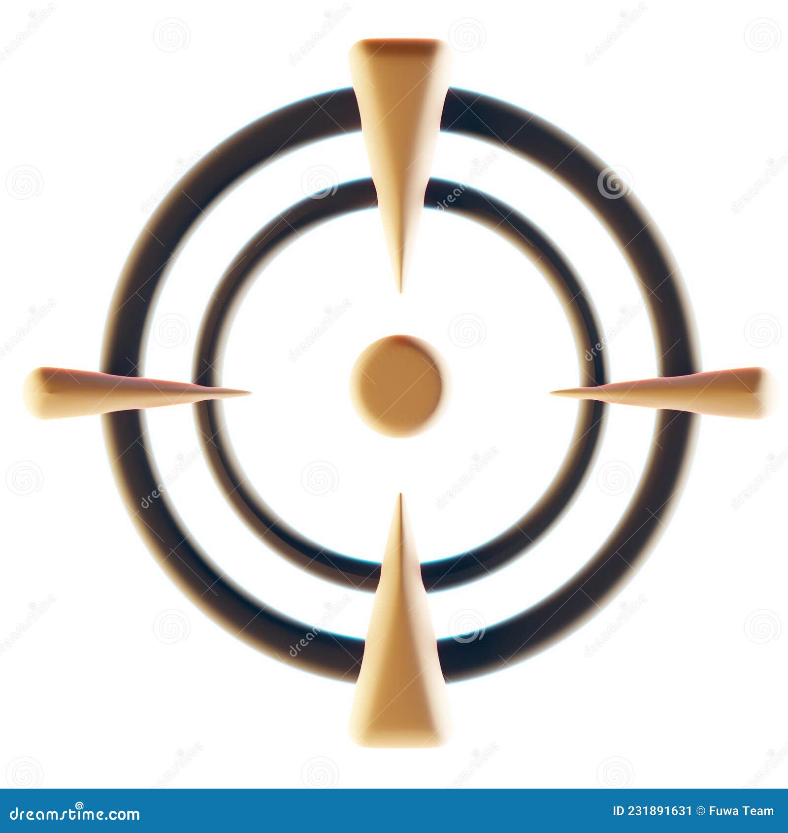 3D Accuracy Illustration stock illustration. Illustration of arrow ...