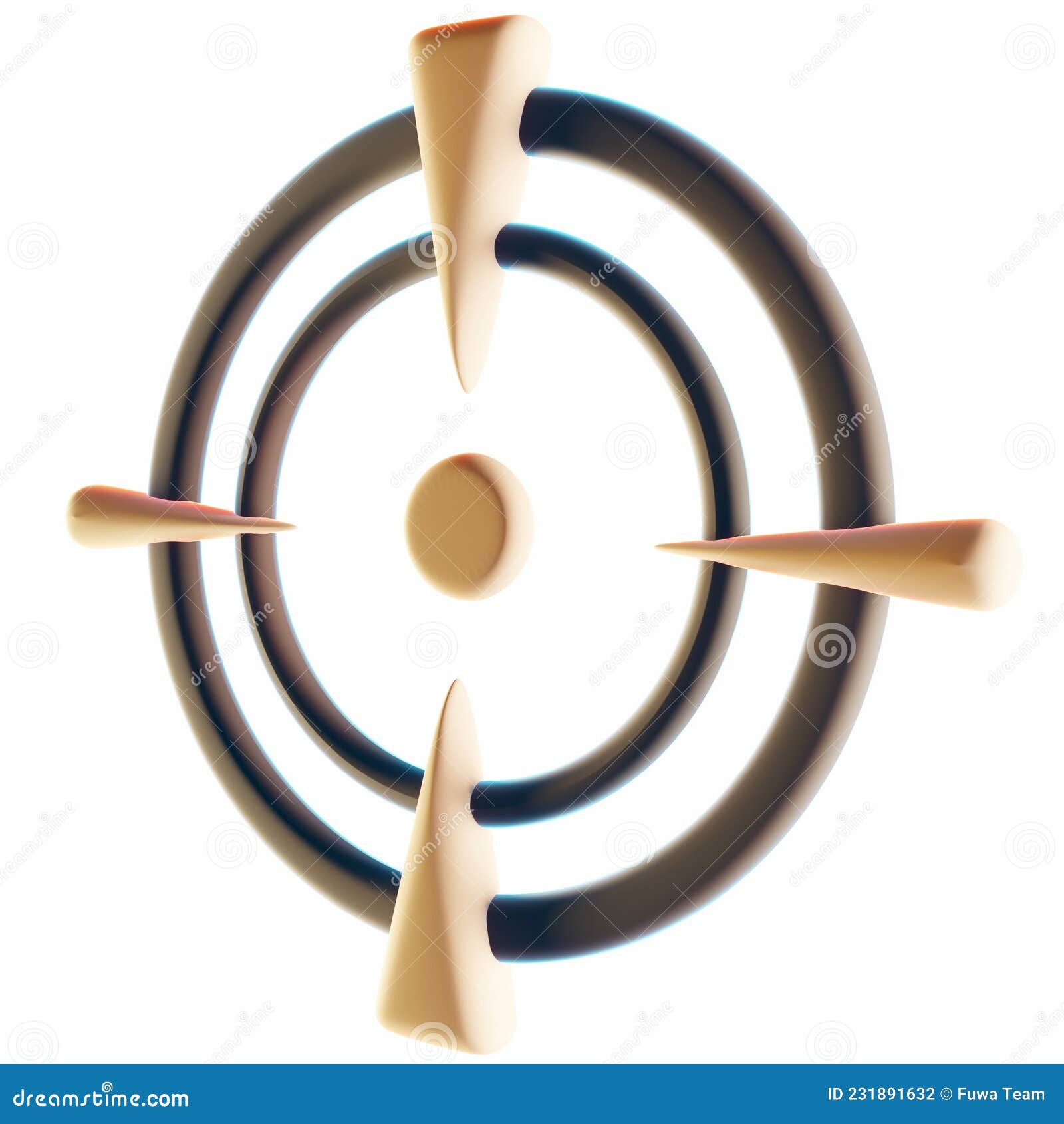 3D Accuracy Illustration stock illustration. Illustration of mark ...