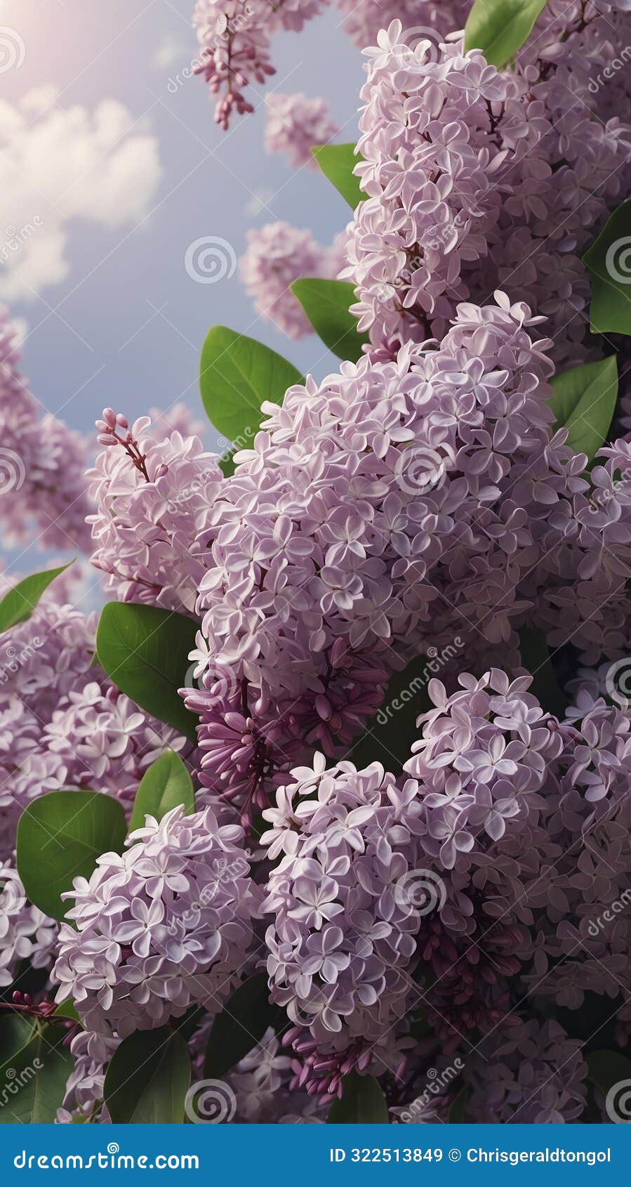 3d Aesthetic Image of Spring with Lilacs for Wallpaper Ai Generated ...