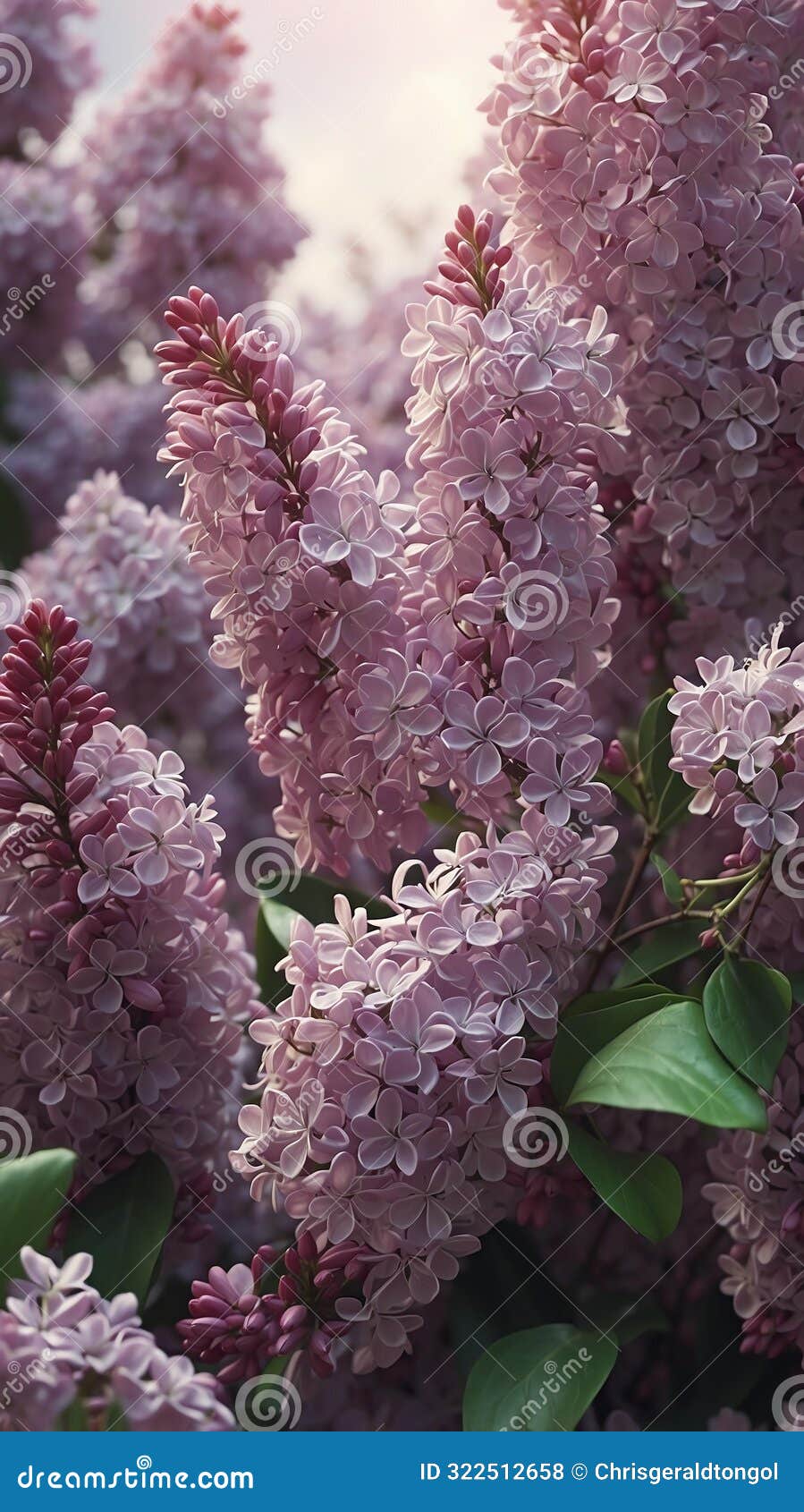 3d Aesthetic Image of Spring with Lilacs for Wallpaper Ai Generated ...