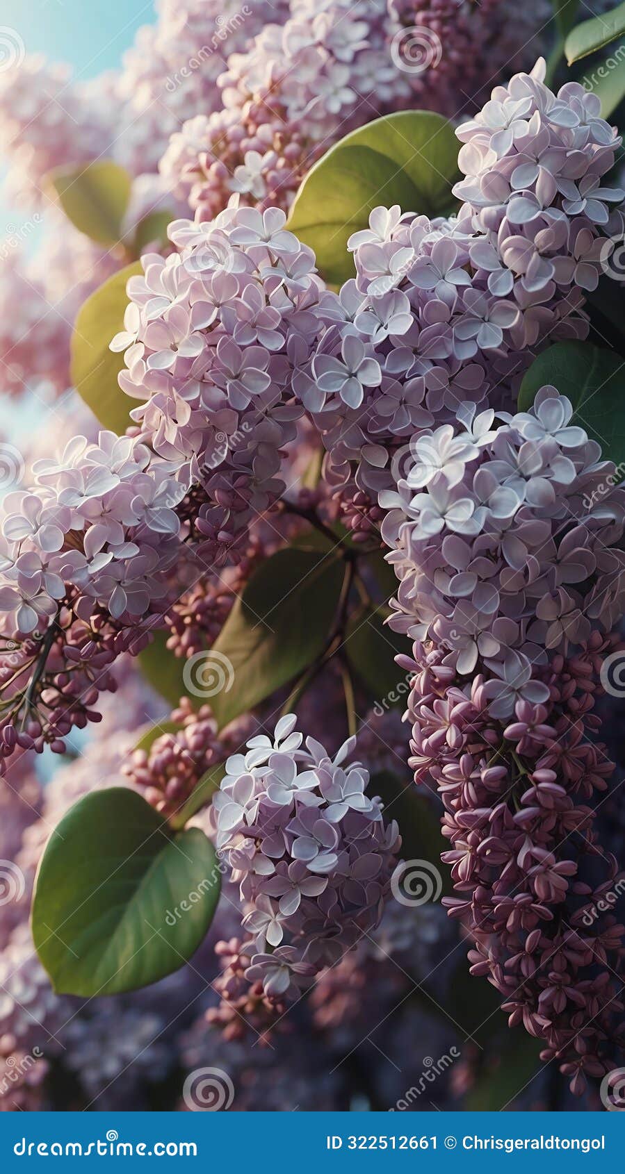 3d Aesthetic Image of Spring with Lilacs for Wallpaper Ai Generated ...