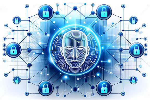 3D AI Driven Digital Identity Elements Concept As Abstract Elements Featuring Digital Identity ...