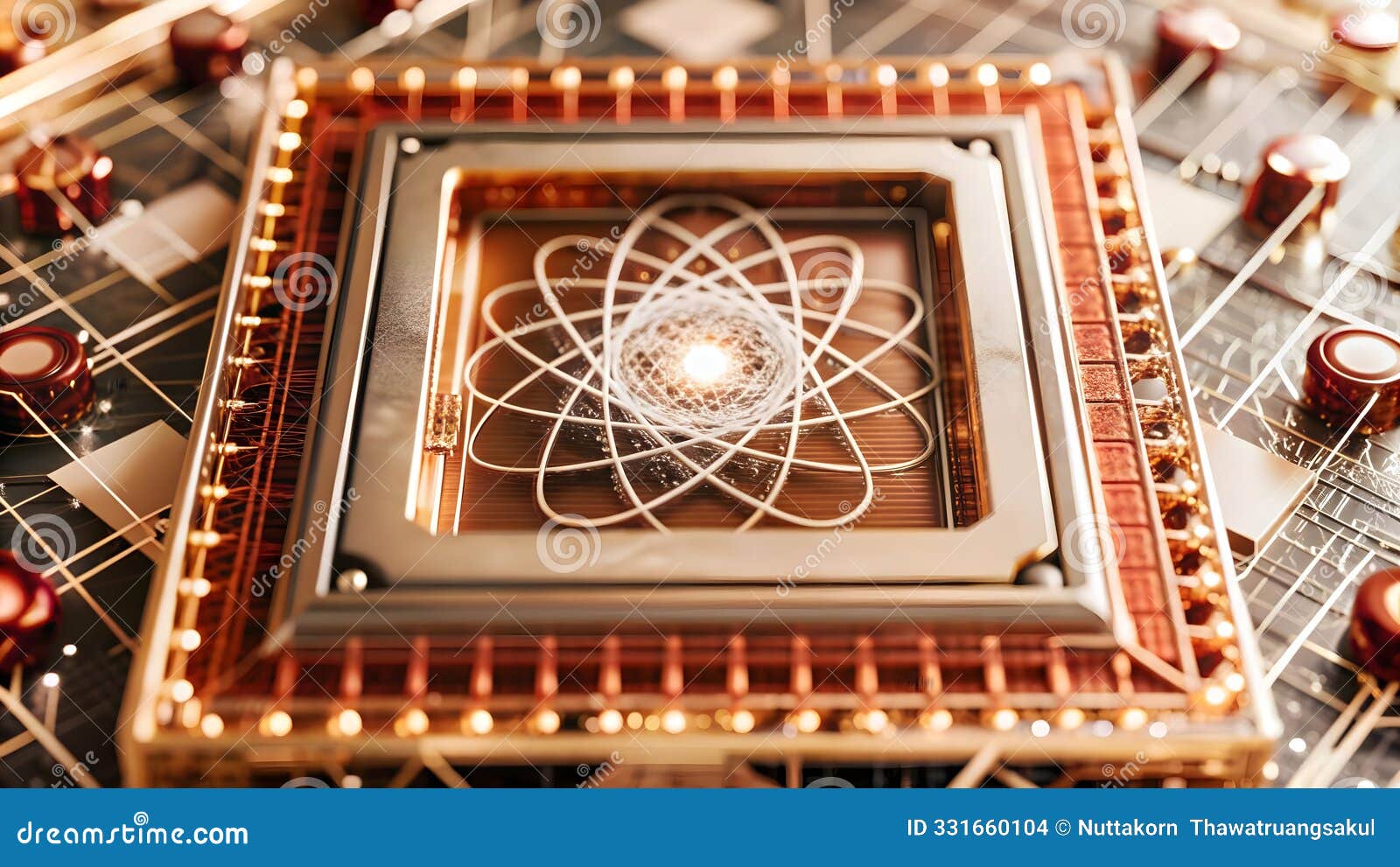 3D AI Driven Quantum Computing Frame Concept As a Minimalistic Border Frame with Quantum ...