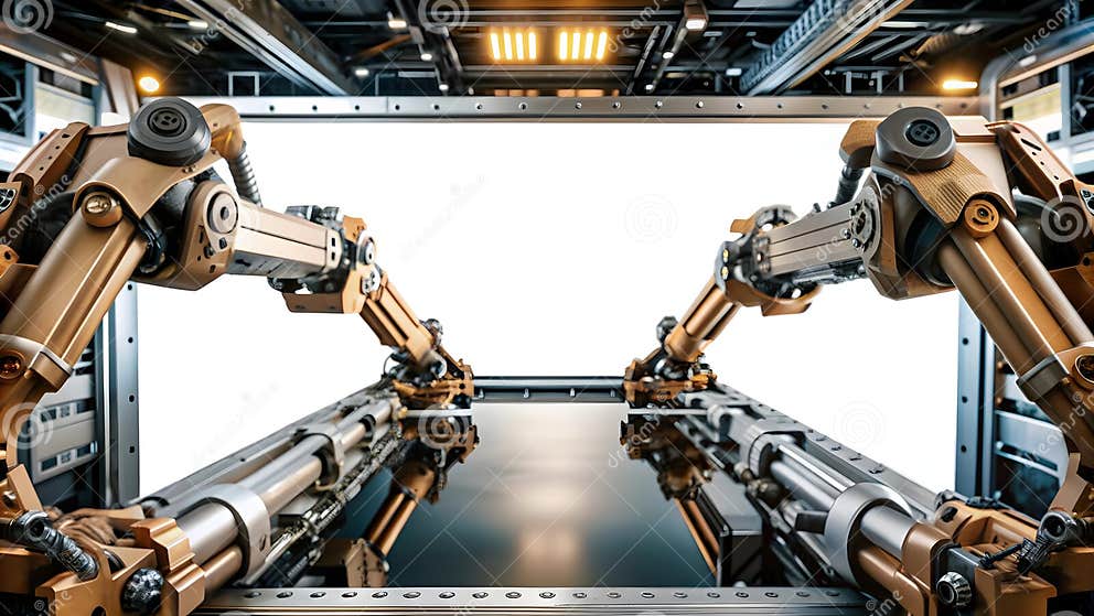 3D AI Driven Robotic Arm Frame Concept As a Border Frame with Robotic ...