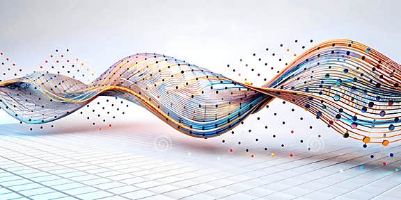 3D AI Powered Algorithmic Flow Vector Concept As a Clean Abstract Depicting Algorithmic Flow ...