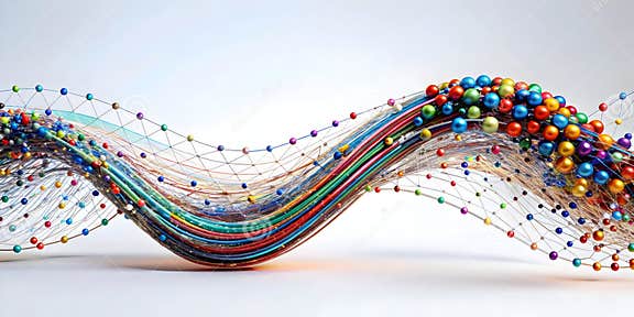 3D AI Powered Algorithmic Flow Vector Concept As a Clean Abstract Depicting Algorithmic Flow ...