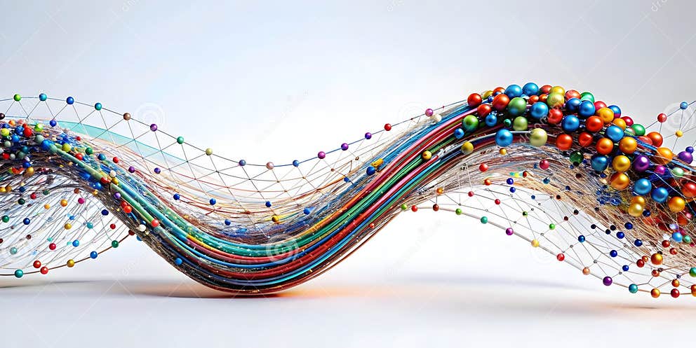 3D AI Powered Algorithmic Flow Vector Concept As a Clean Abstract Depicting Algorithmic Flow ...