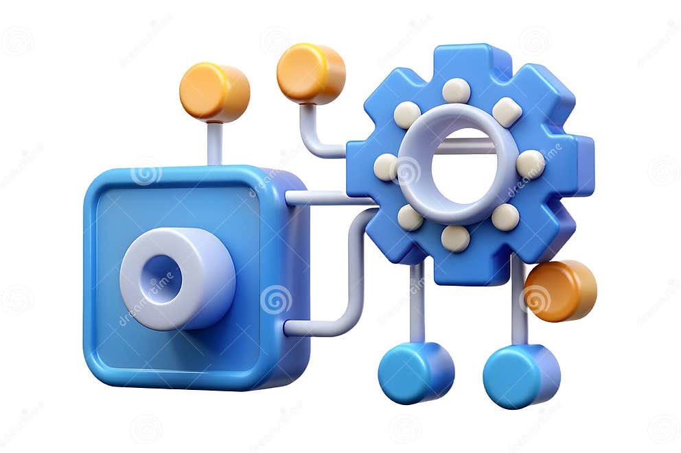 3D AI Powered Automation Flow Vector Concept As a Clean Abstract Depicting Automation Flow with ...