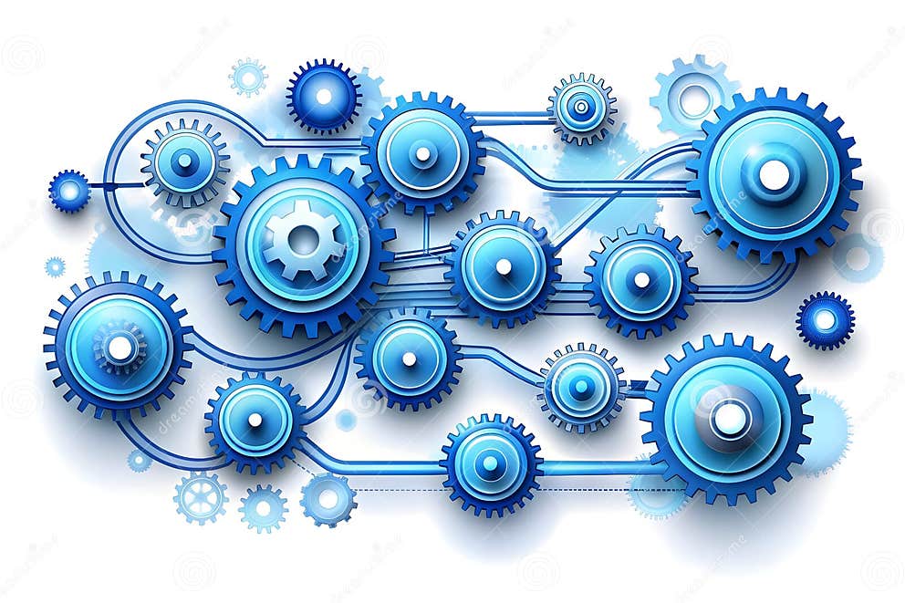 3D AI Powered Automation Flow Vector Concept As a Clean Abstract Depicting Automation Flow with ...