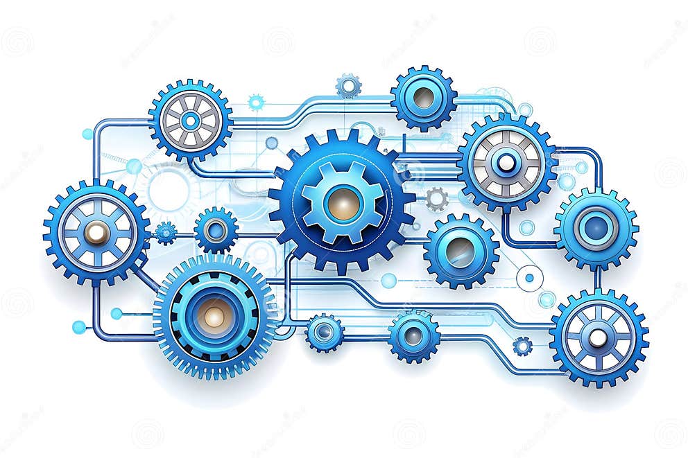 3D AI Powered Automation Flow Vector Concept As a Clean Abstract Depicting Automation Flow with ...