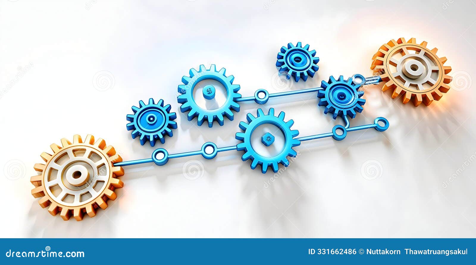 3D AI Powered Automation Flow Vector Concept As a Clean Abstract Depicting Automation Flow with ...