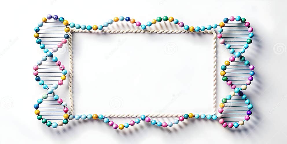 3D AI Powered Bioinformatics Border Frame Concept As a Minimalistic ...