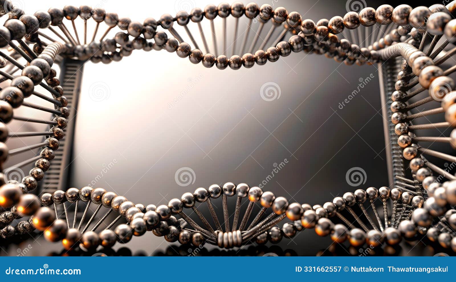 3D AI Powered Bioinformatics Border Frame Concept As a Minimalistic ...