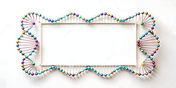 3D AI Powered Bioinformatics Border Frame Concept As a Minimalistic ...