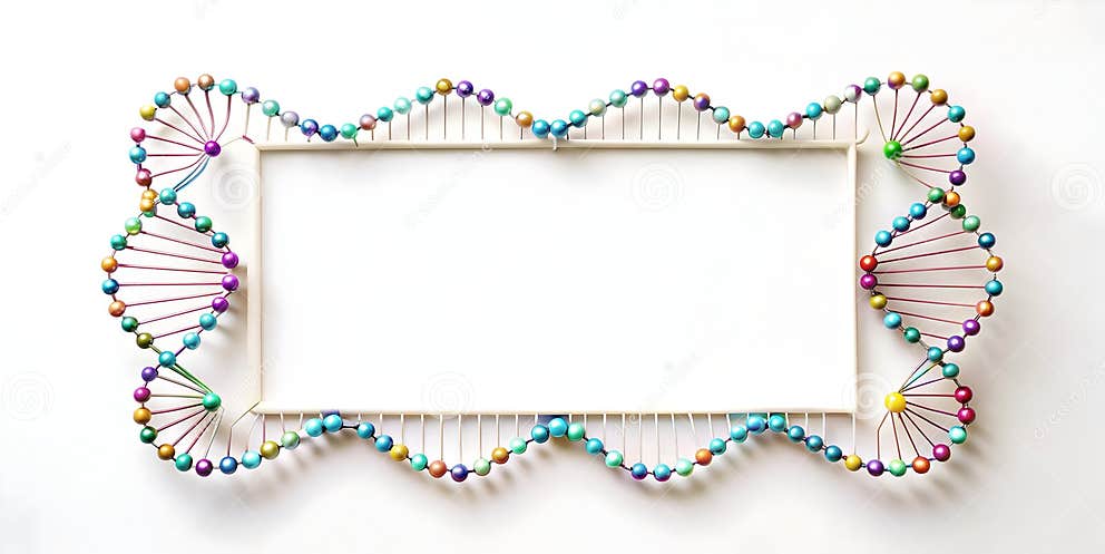 3D AI Powered Bioinformatics Border Frame Concept As a Minimalistic ...