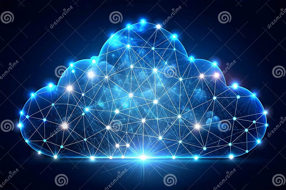 3D AI Powered Cloud Computing Vector Concept As a Clean Abstract ...
