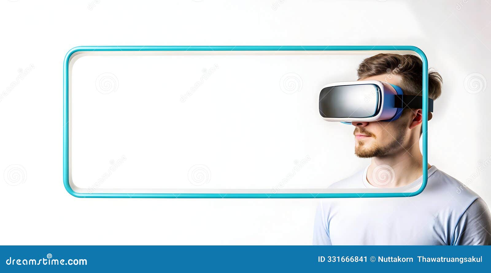 3D AI Powered Virtual Reality Border Frame Concept As a Border Frame ...