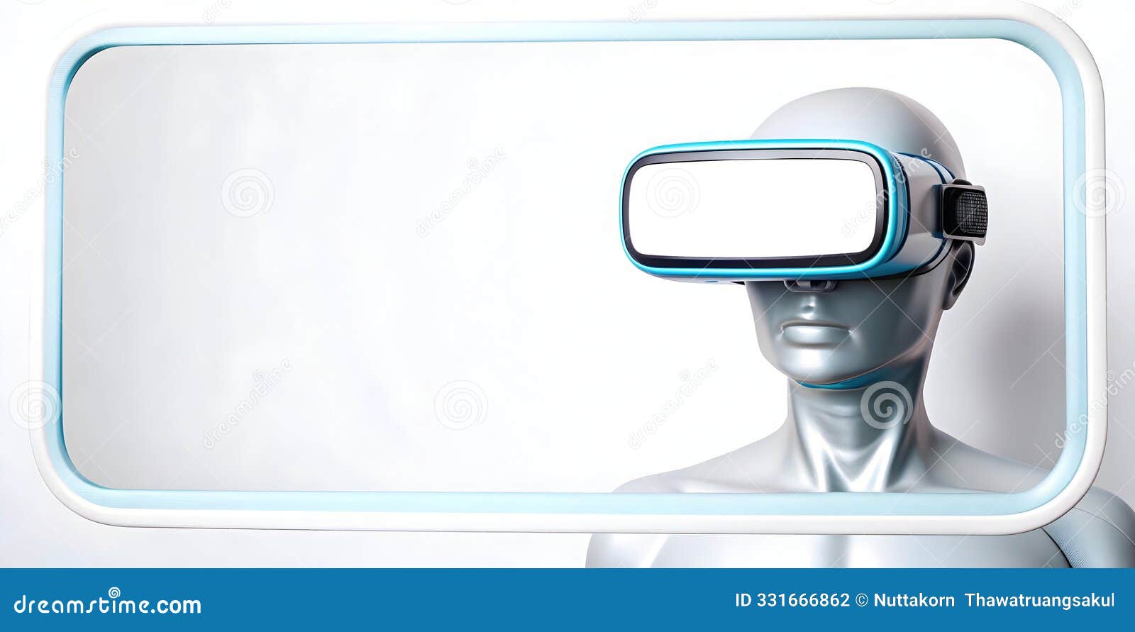 3D AI Powered Virtual Reality Border Frame Concept As a Border Frame ...