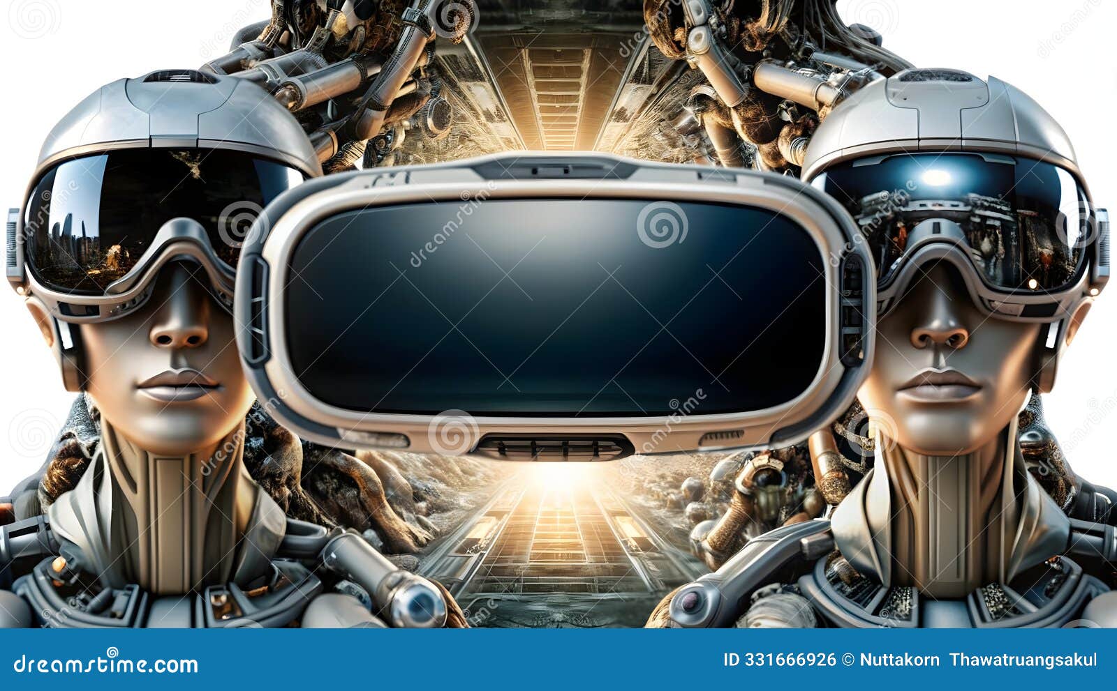 3D AI Powered Virtual Reality Border Frame Concept As a Border Frame ...