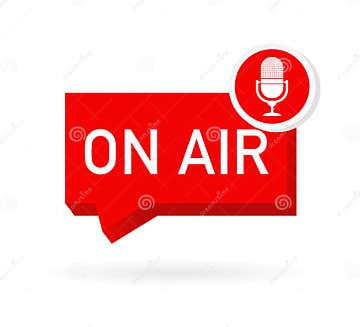 3d on Air Button for Banner Design. Red on Air Button with Light ...