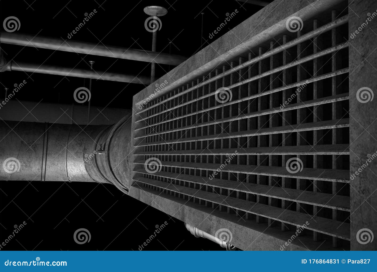 3D Air Condition Pipe Line System Stock Image - Image of pipeline ...