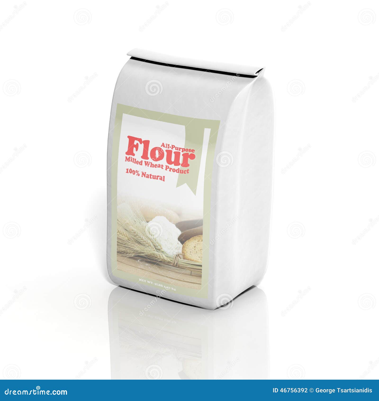 All-purpose Flour Pack Poster Ad Cartoon Vector | CartoonDealer.com ...
