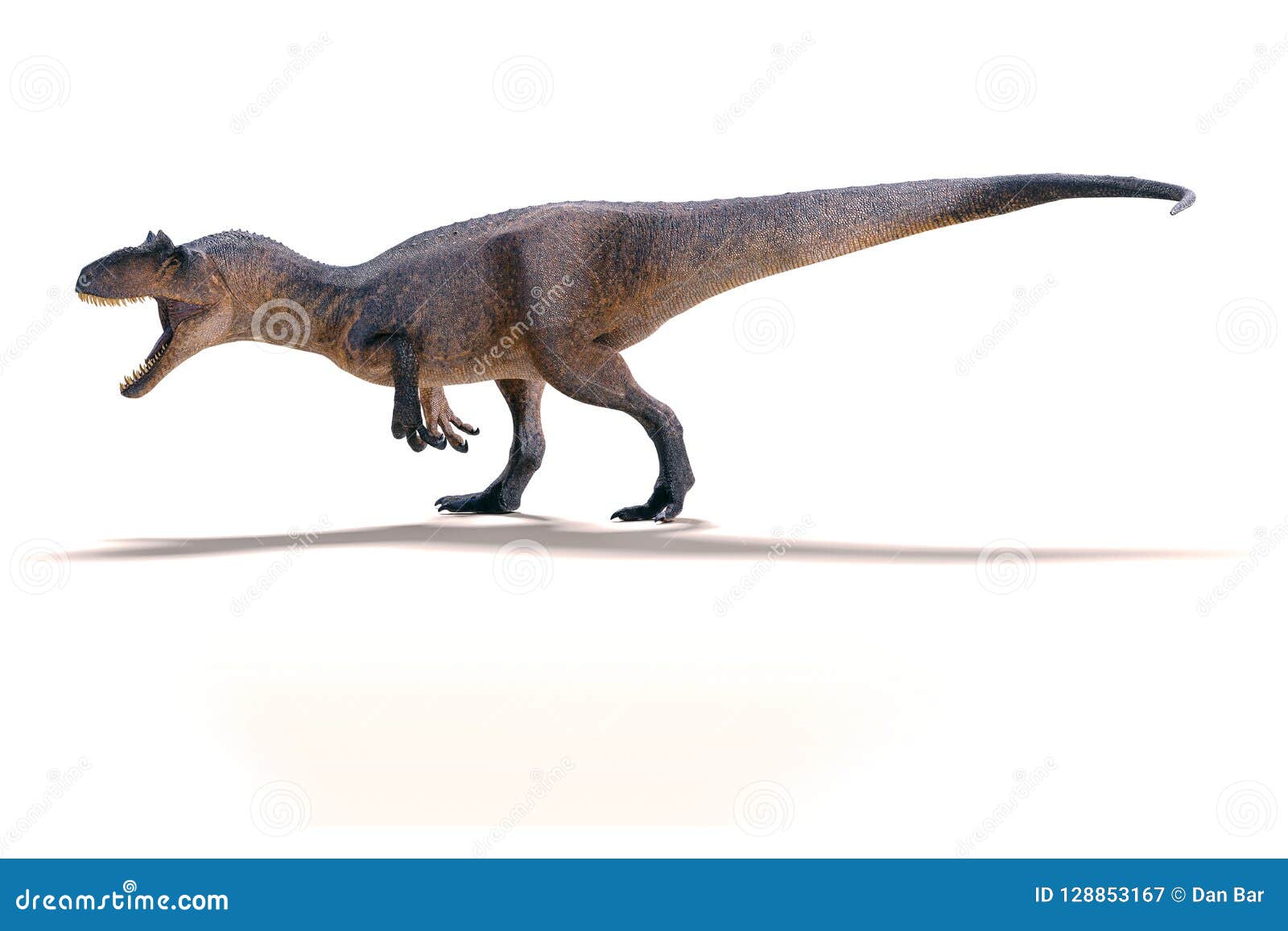 3d Render of Ferocious Allosaurus Stock Illustration - Illustration of ...