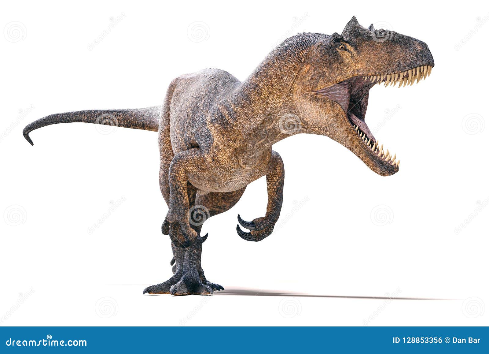 3d Render of Ferocious Allosaurus Stock Illustration - Illustration of ...