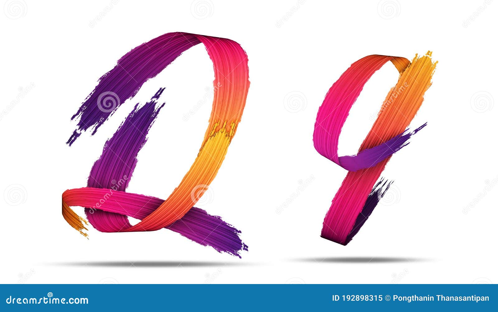 3d Alphabet Calligraphy Oil Paint Style Stock Illustration ...