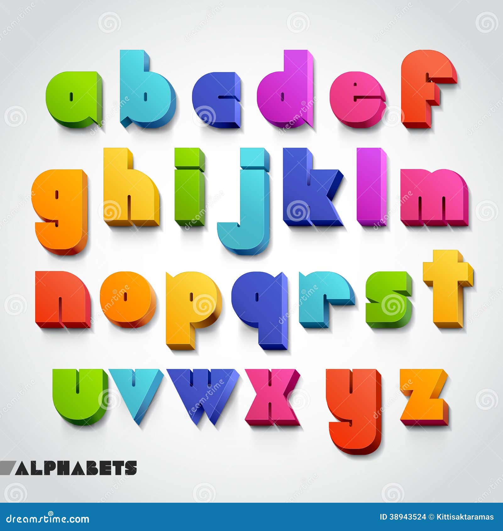 Colorful Font And Alphabet. Vector Alphabet Letters. | CartoonDealer ...