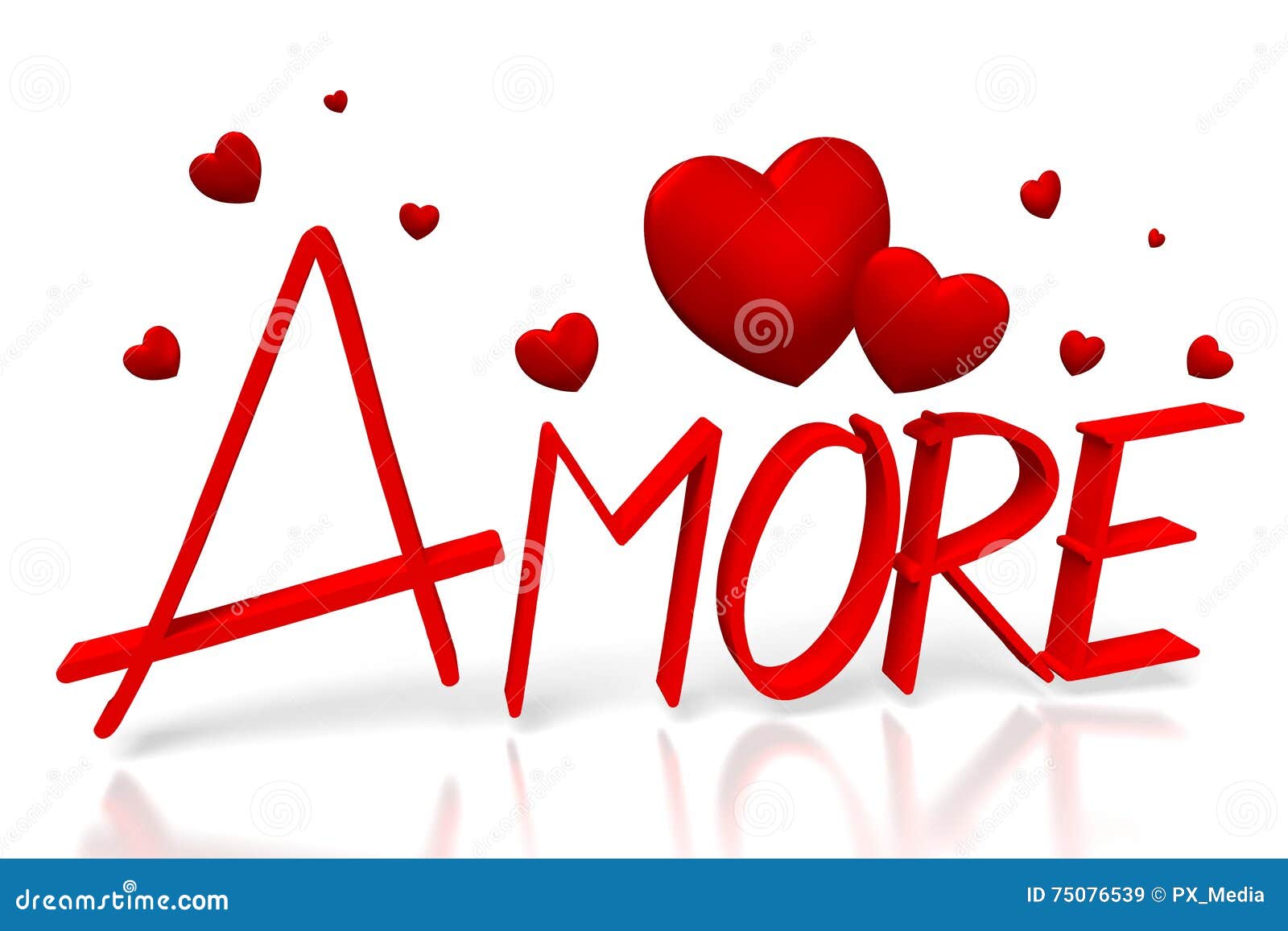 3D Amore - Amor En Italiano Stock de ilustración - Ilustración de ...