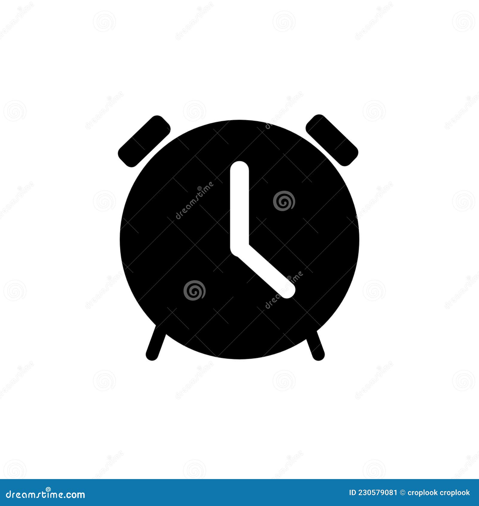 2D Analog Clock Illustration Stock Illustration - Illustration of ...