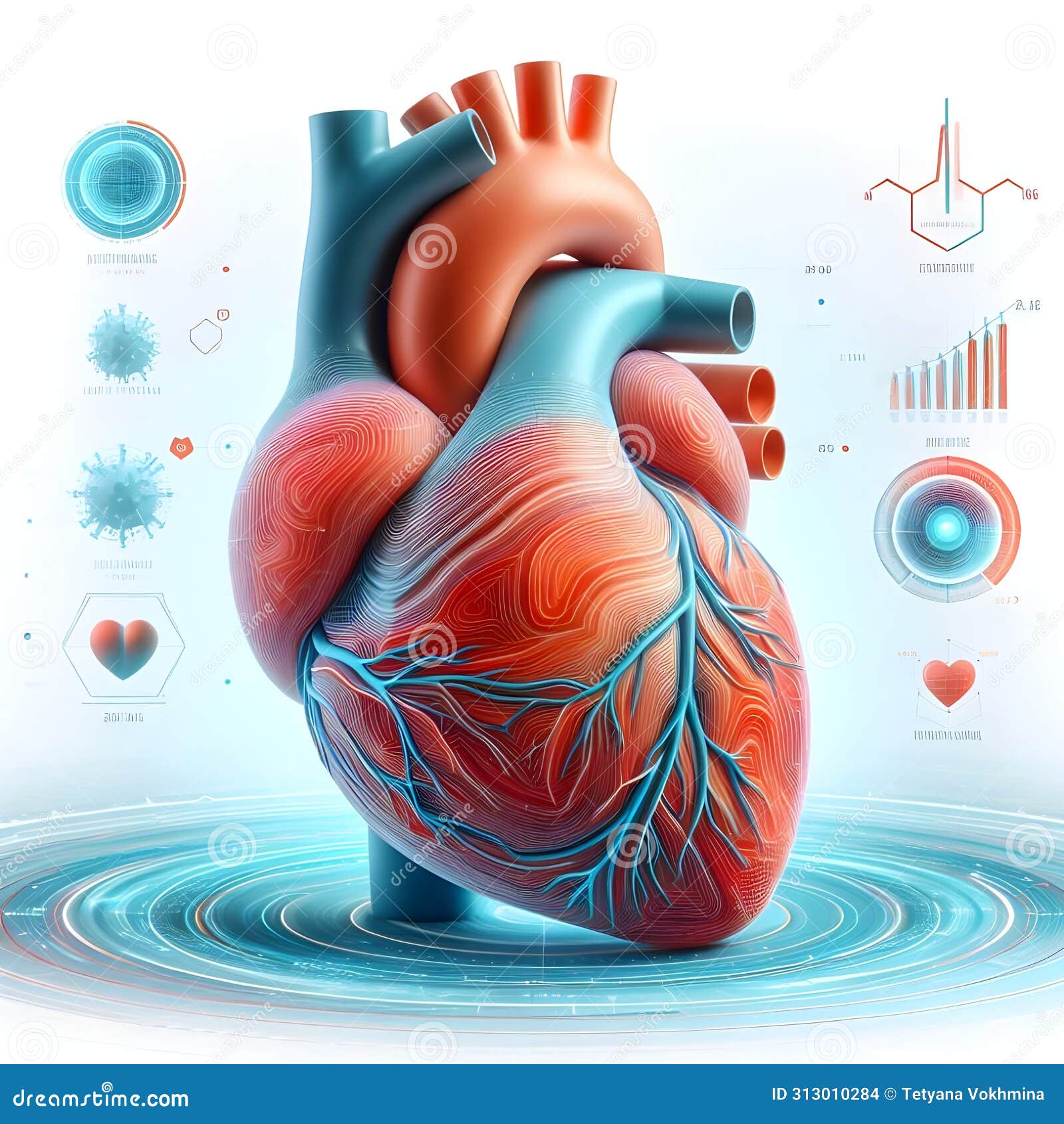 3d Anatomically Detailed Human Heart Model Stock Image | CartoonDealer ... 3d Anatomically Detailed Human Heart Model Stock Image | CartoonDealer ...