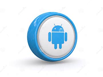 3D Android icon editorial stock photo. Illustration of button - 38845878