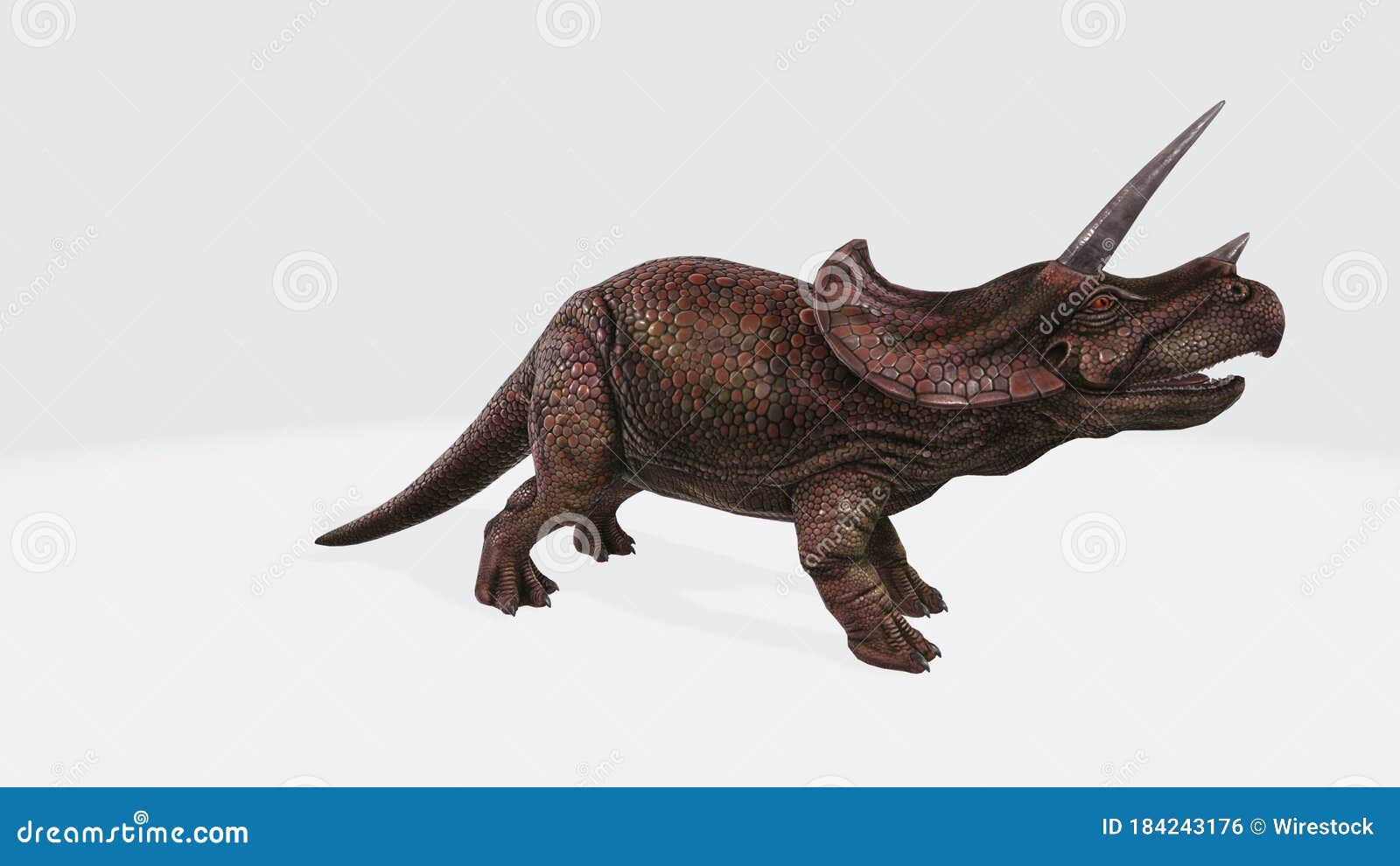 Triceraptor Dinosaur Cartoon Character Vector Illustration ...