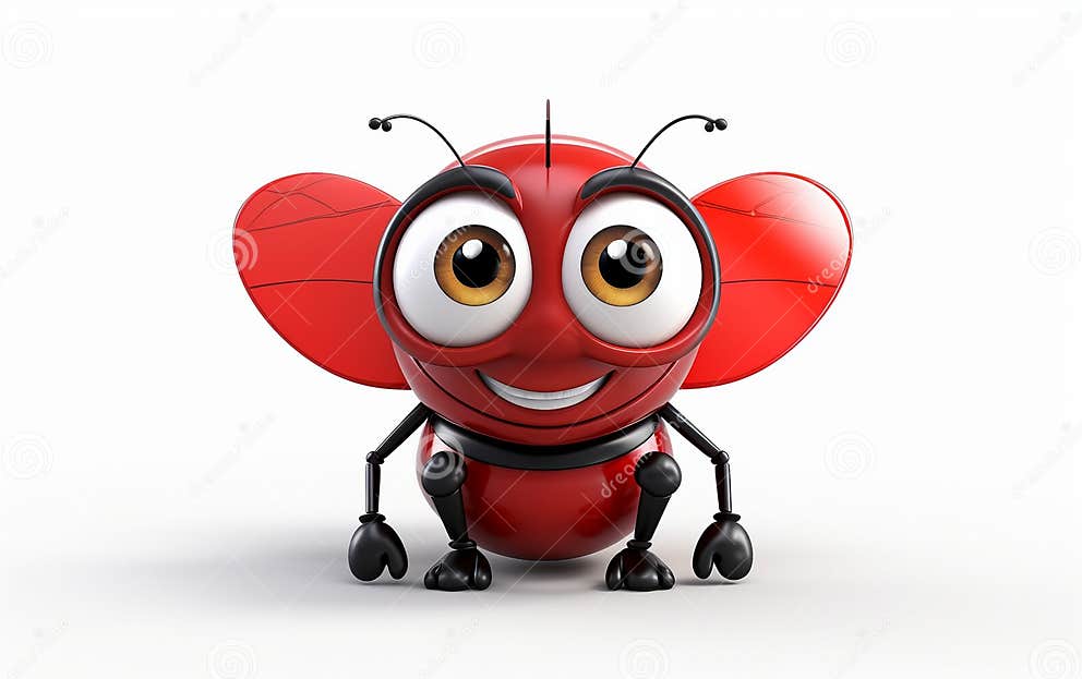 3D Animated Bug Icon. Generative by Ai Stock Illustration ...