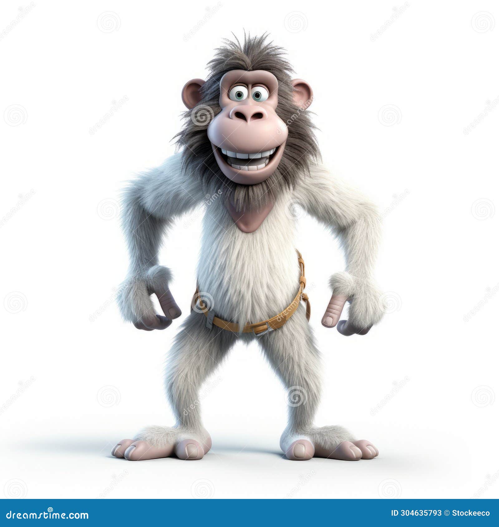 3d Animated Monkey Cartoon Character in Gabriel Metsu Style Stock ...