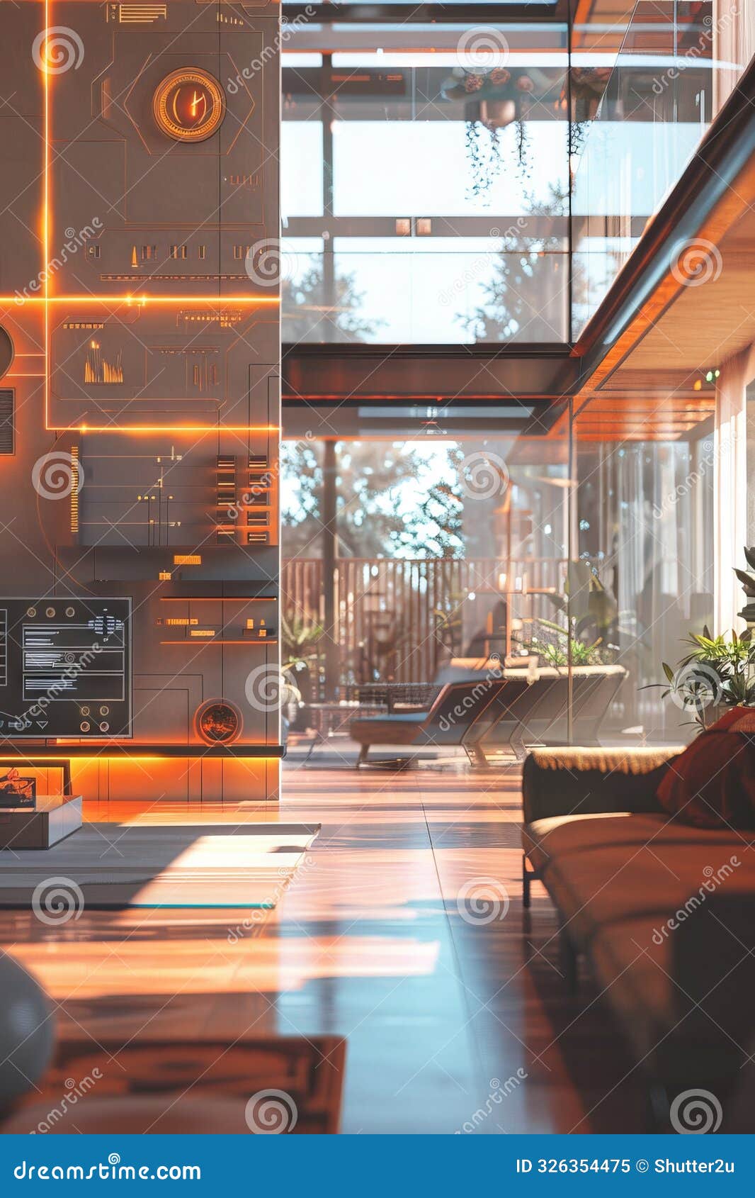 A 3D Animated Scene of a Future Smart Home with Integrated Technology ...