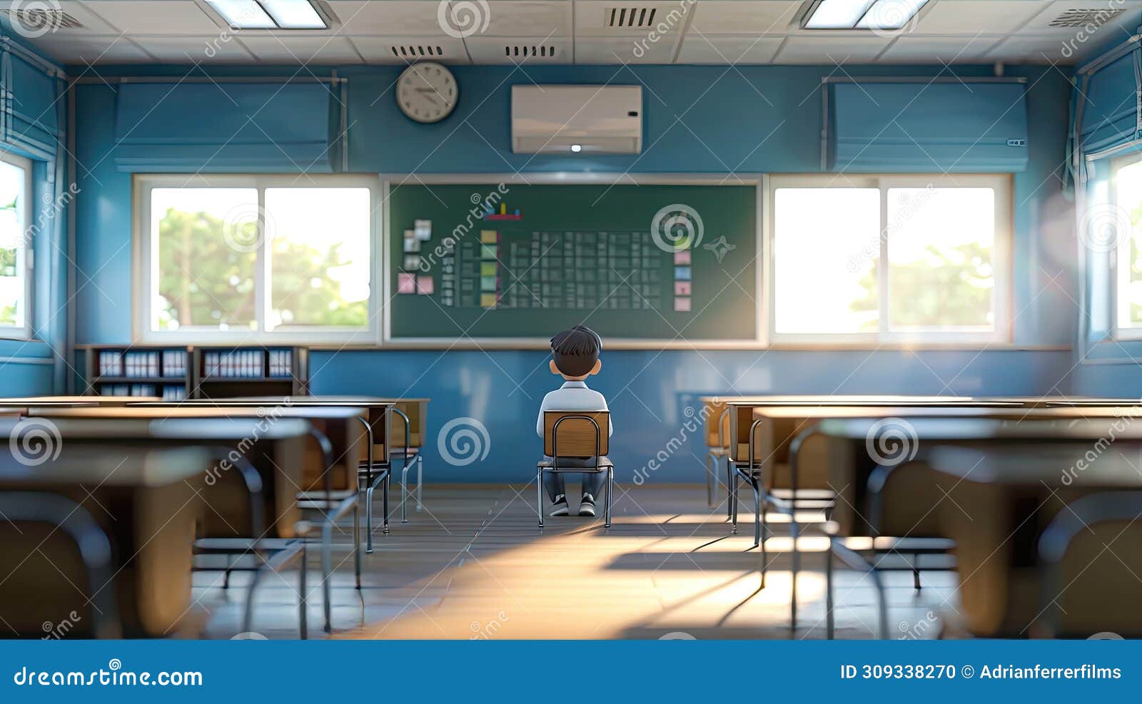 Animated Student Reading A Book With Stack Of Books, Studious Character ...