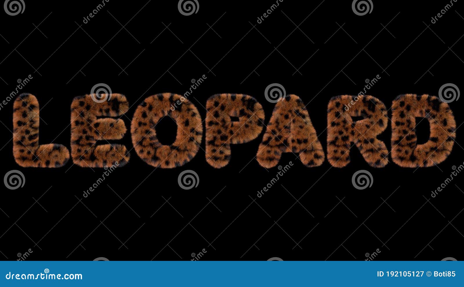 3d Animated Text Spelling Leopard, Made of Fury Leopard Letters Stock ...