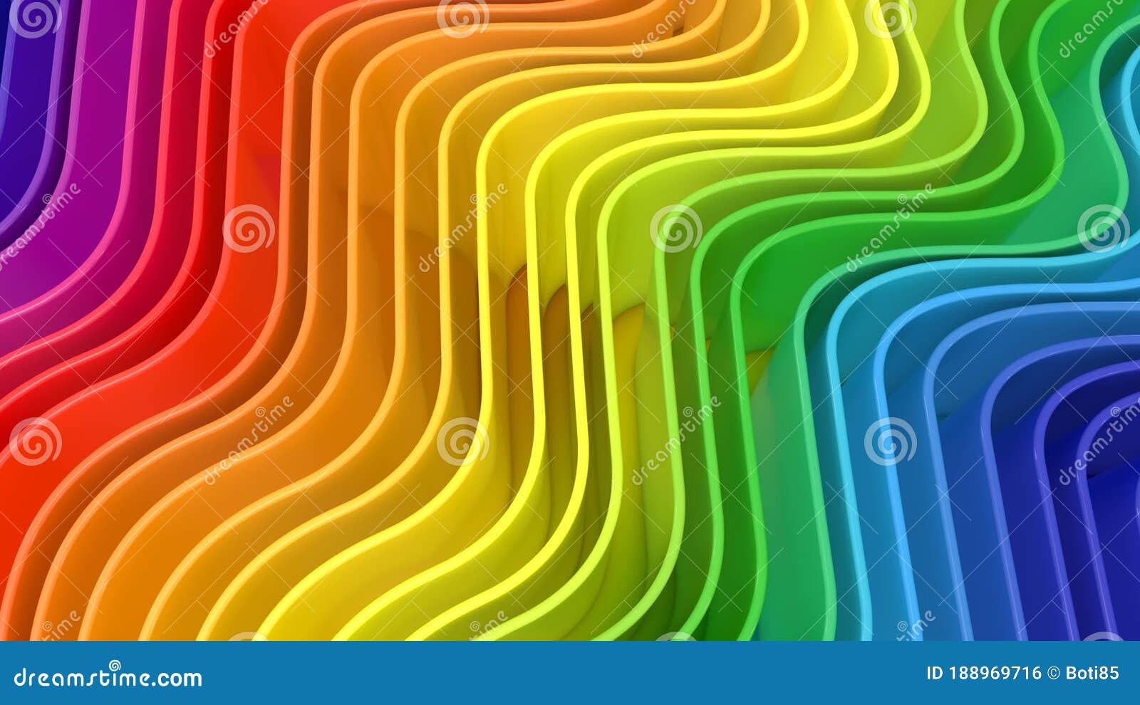 3d Animated Wavy Background Loop with Linear Rainbow Colors Close View ...