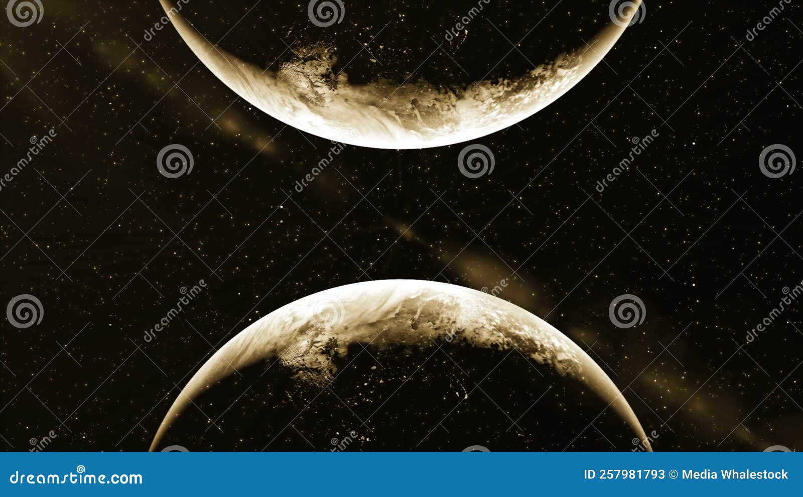 3D Animation with Approaching Planets. Motion Stock Video - Video of ...