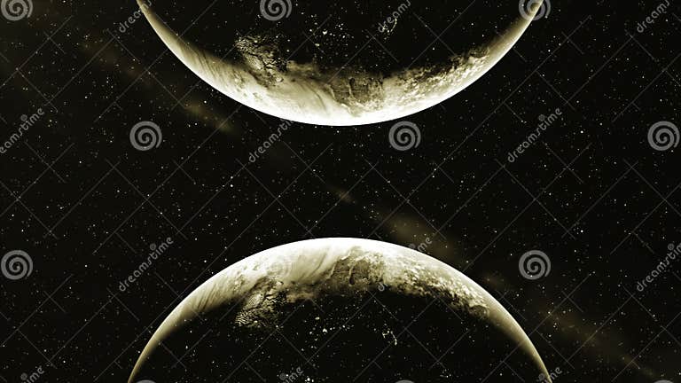 3D Animation with Approaching Planets. Motion Stock Photo - Image of ...