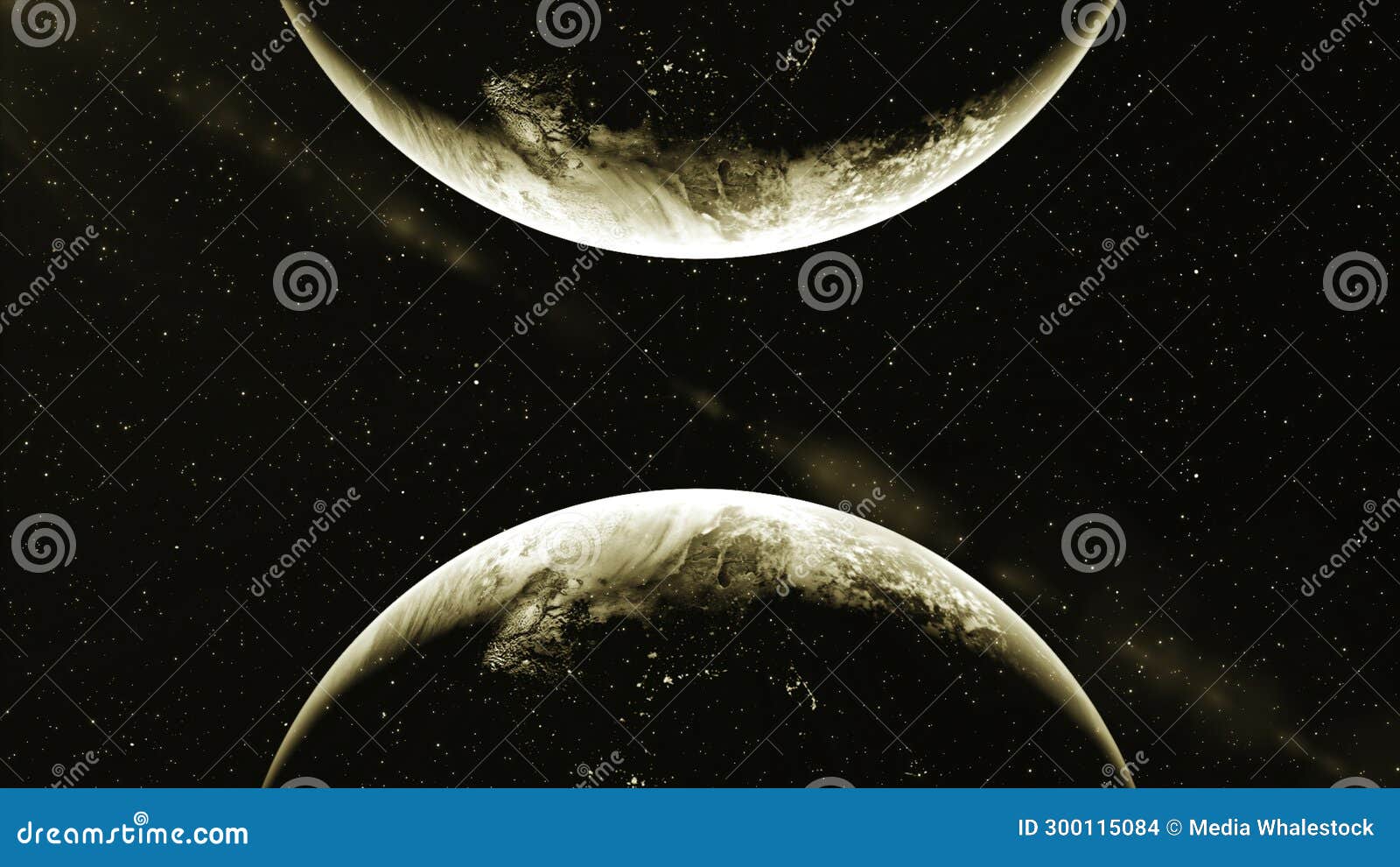 3D Animation with Approaching Planets. Motion Stock Photo - Image of ...
