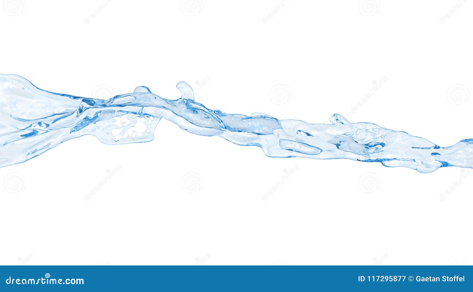 3D Animation of a Blue Water Flow Stock Illustration - Illustration of ...