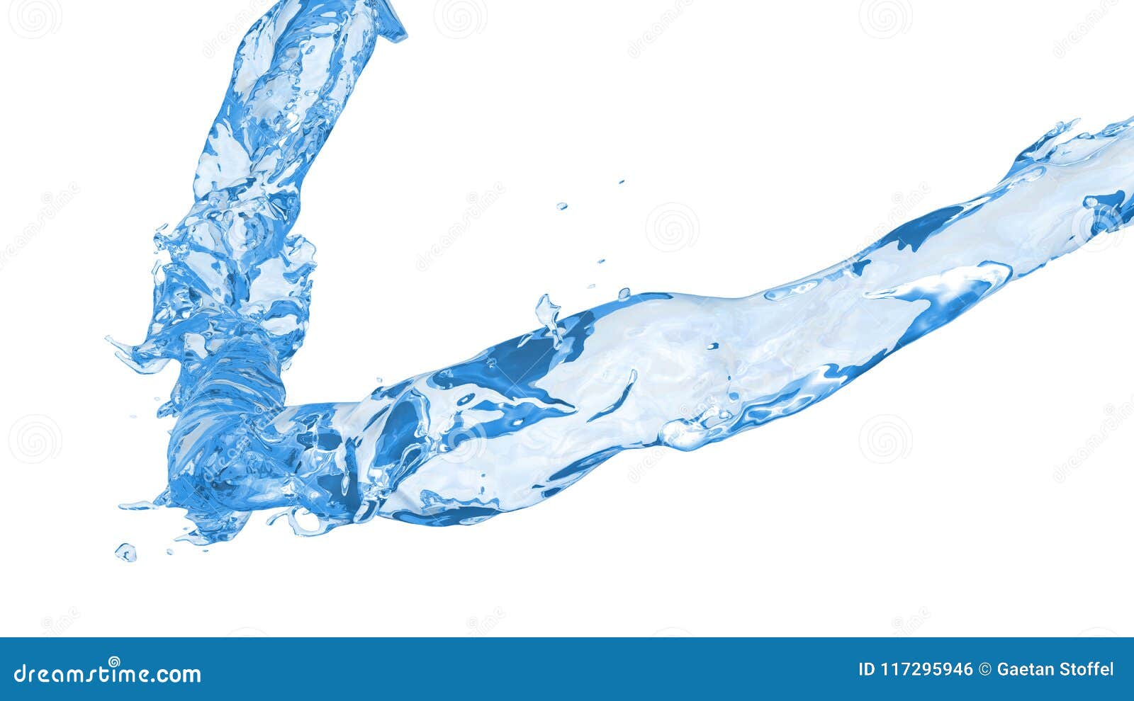 3D Animation of a Blue Water Flow Stock Illustration - Illustration of ...