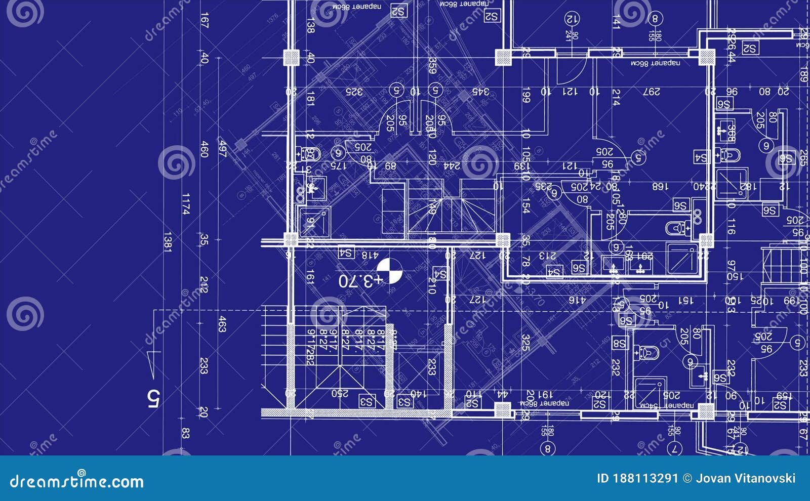 Animation of Blueprint House Plan Stock Video - Video of background ...