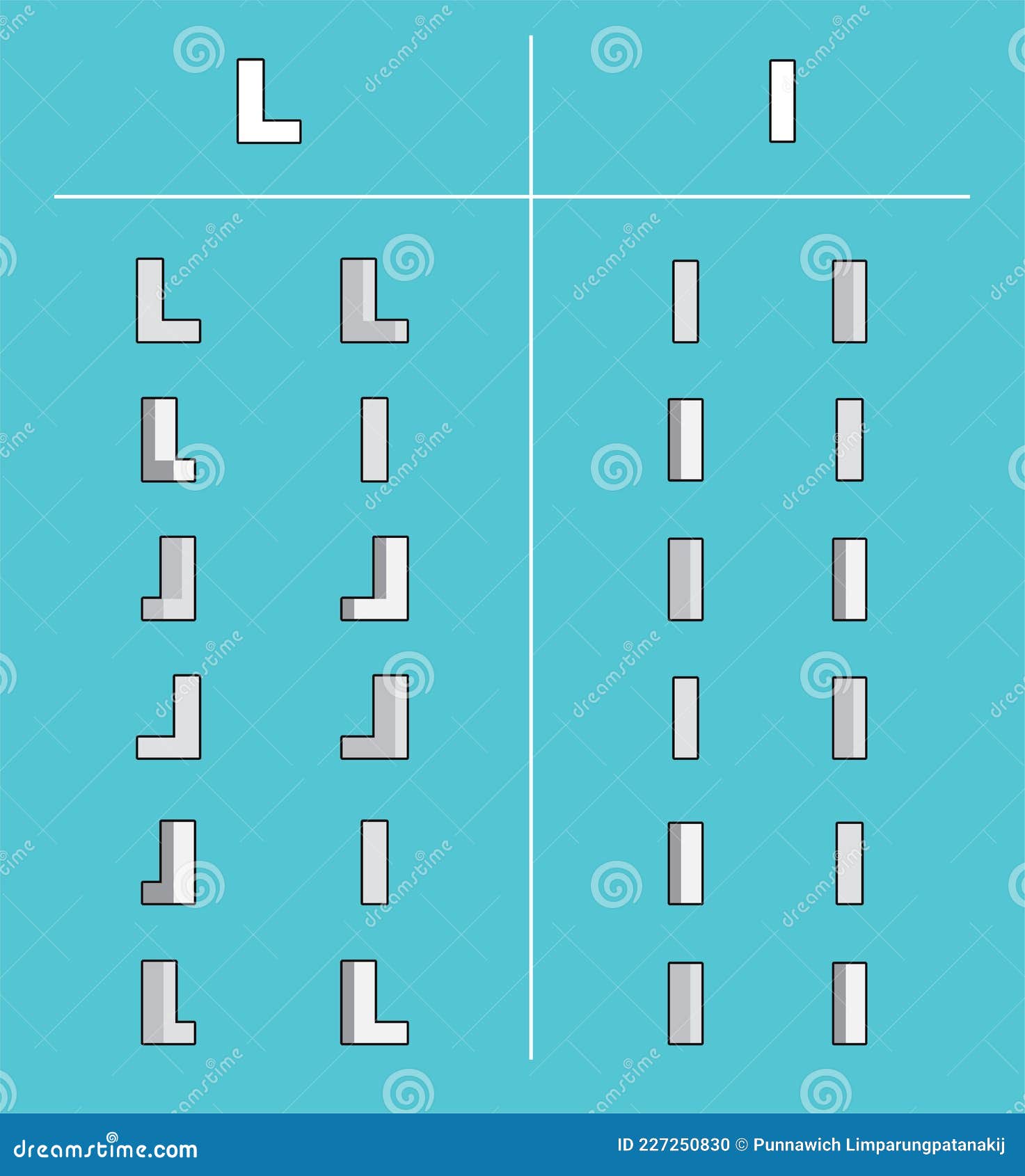 3D Animation Capital Letters Lower Case L Stock Vector - Illustration ...